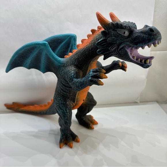 unbranded | Toys | Dragon Blue Orange Winged Monster Dinosaur Cool ...